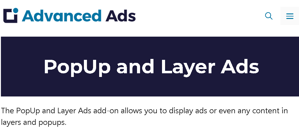 Advanced Ads – PopUp and Layer Ads - Cromur