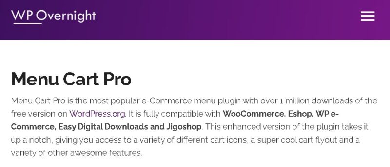 Menu Cart Pro - Cromur