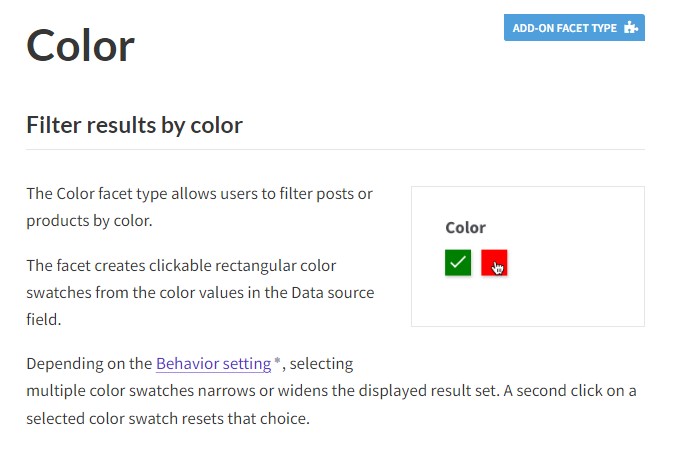 FacetWP – Color - Cromur