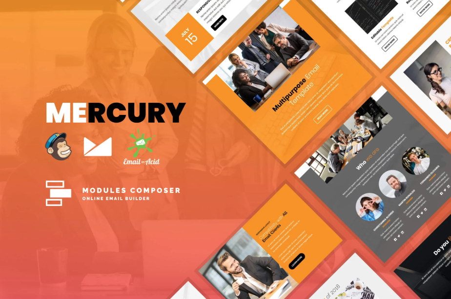 Mercury – Responsive Email Template for Startups – Cromur
